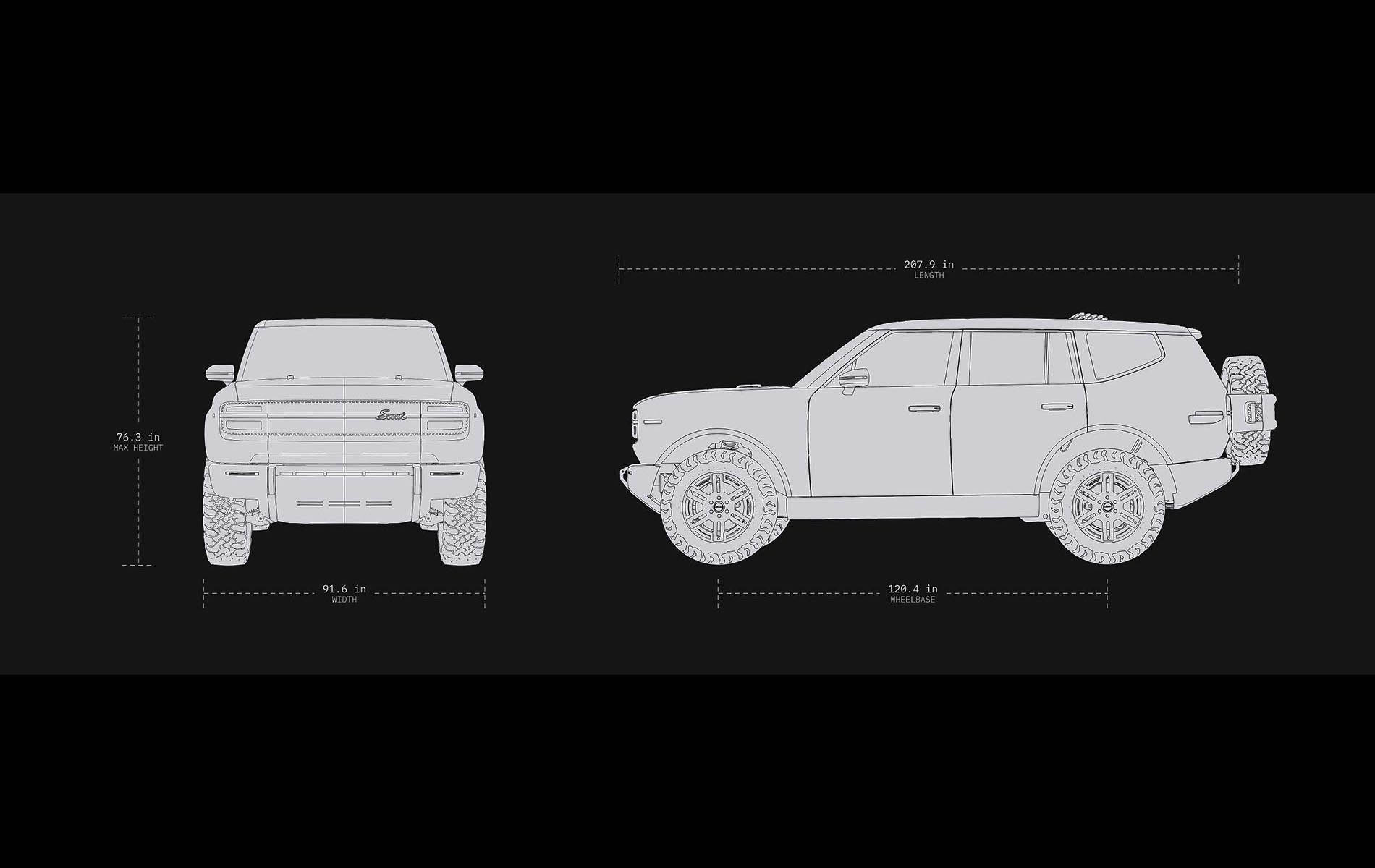 Dimensions Size [Updated]: Scout TRAVELER SUV vs. R1S, Hummer, Bronco ...